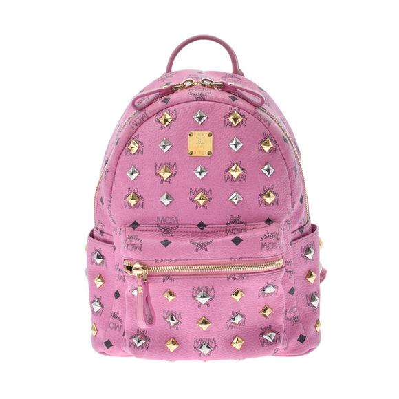 MCM | Bags | Mcm Daypack Backpack Rucksack Calf Studded Pink | Poshmark